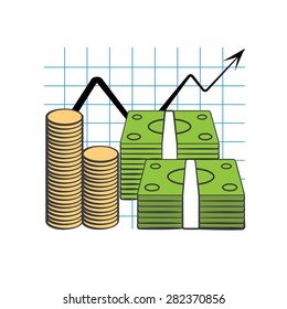 Colored Vector Economics Illustration Stock Vector (Royalty Free ...