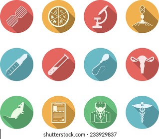 Colored Vector Icons Genetics Set Colored Stock Vector (Royalty Free ...