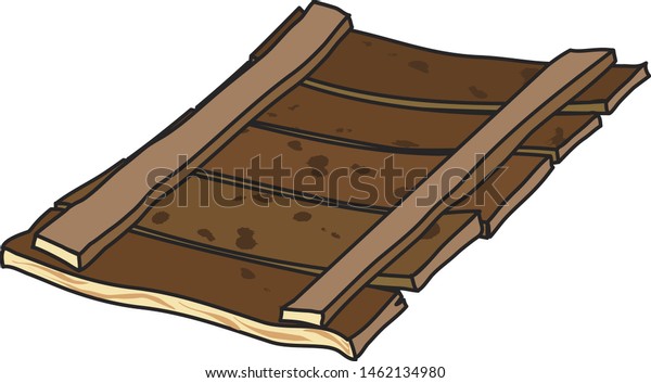 Colored Vector Illustration Wooden Decking Roughhewn Stock Vector ...