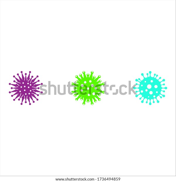 Colored Vibrant Virus Icons Circle Virus Stock Vector (Royalty Free ...