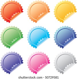Colorfol Labels Vector Set Vector Illustration Stock Vector (Royalty ...