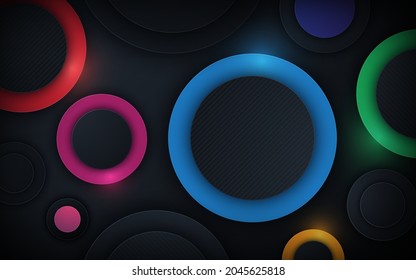 Colorful 3d Circle Shape Dimension Layers Stock Vector (Royalty Free ...