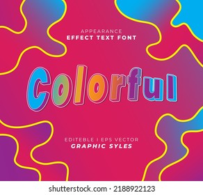 Colorful 3d Font Text Effect Suitable Stock Vector (Royalty Free ...