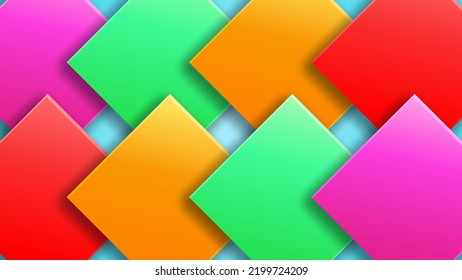 Colorful 3d Square Background Colorful Paper Stock Vector (Royalty Free ...