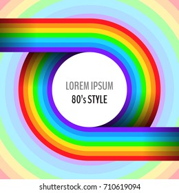 Colorful Abstract Background Circle Rainbow Frame Stock Vector (Royalty ...