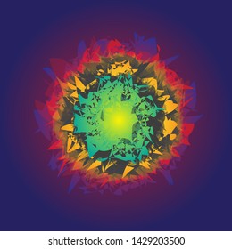 Colorful Abstract Background Design Tweak Effect Stock Vector (Royalty ...