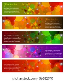 Colorful Abstract Banner Set Stock Vector (Royalty Free) 56582740 ...