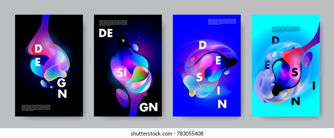 Colorful Abstract Liquid Fluid Poster Cover Stock Vector (Royalty Free ...