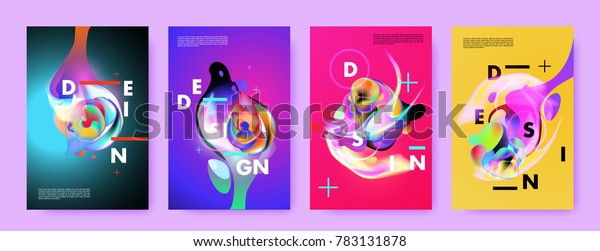 Colorful Abstract Liquid Fluid Poster Cover Stock Vector (Royalty Free ...