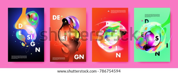 Colorful Abstract Liquid Fluid Poster Cover Stock Vector (Royalty Free ...