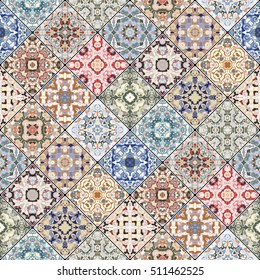 Colorful Abstract Patterns Mosaic Set Square Stock Vector (Royalty Free ...