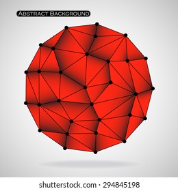 Colorful Abstract Polygonal Sphere Triangles Vector Stock Vector ...