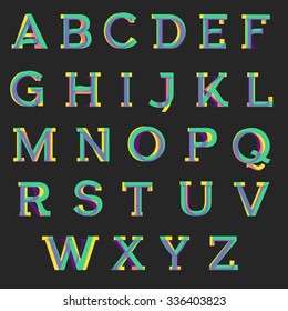Colorful Alphabet Set Stock Vector (Royalty Free) 336403823 | Shutterstock