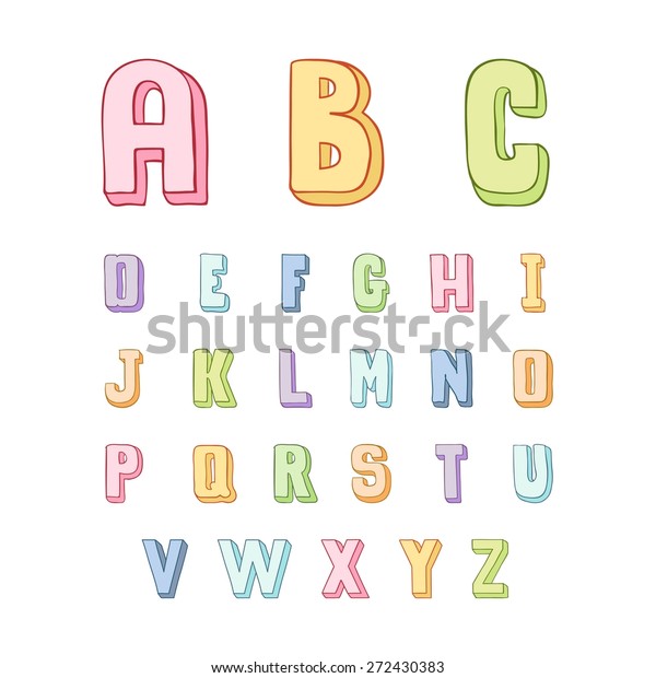 Colorful Alphabet Set Stock Vector (Royalty Free) 272430383