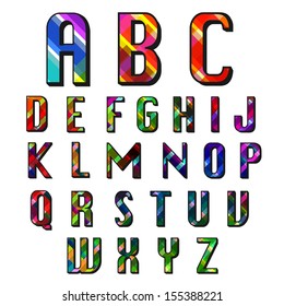 Colorful Alphabet Set Vector Design Stock Vector (Royalty Free ...