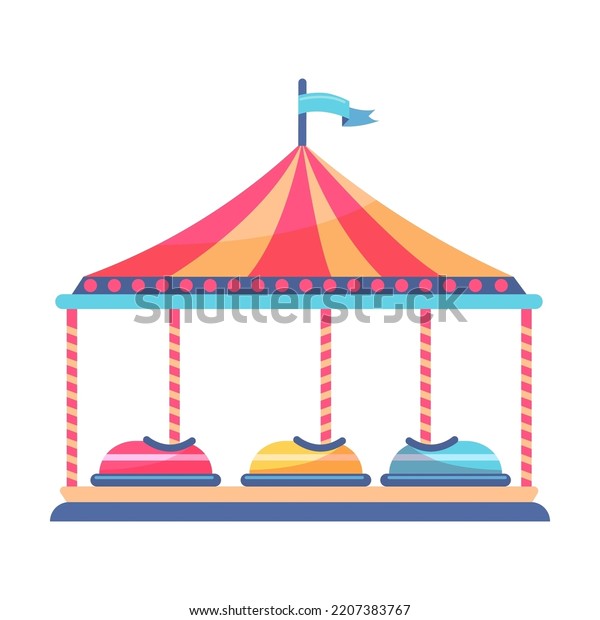 Colorful Amusement Park Flat Element Circus Stock Vector (Royalty Free ...