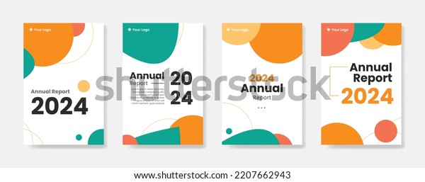 Colorful Annual Report Template Background Design Stock Vector (Royalty ...