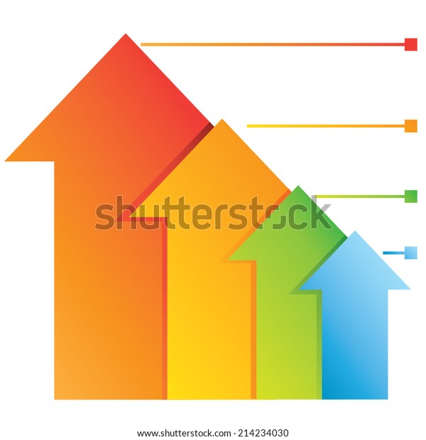 Colorful Arrow Chart Diagram Stock Vector (Royalty Free) 214234030 ...