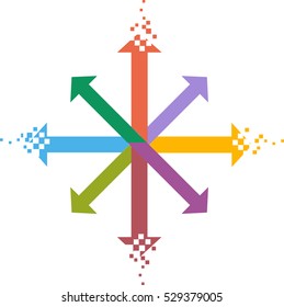 Colorful Arrow Logo Concept Stock Vector (Royalty Free) 529379005 ...