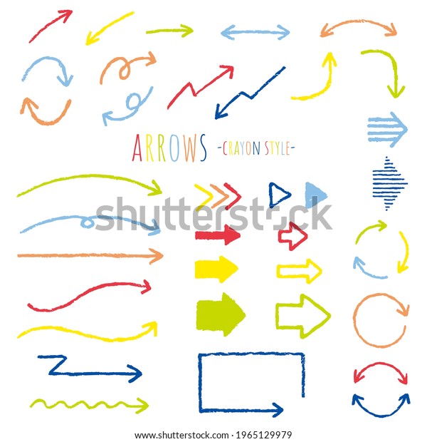 Colorful Arrow Material Set Like Written Stock Vector (Royalty Free ...