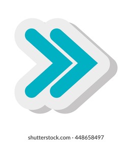 Colorful Arrow One Direction Isolated Flat Stock Vector (Royalty Free ...