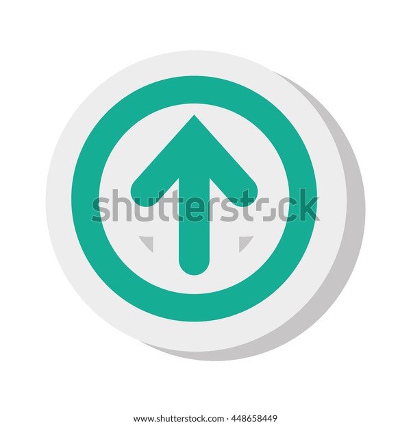 Colorful Arrow One Direction Isolated Flat Stock Vector (Royalty Free ...