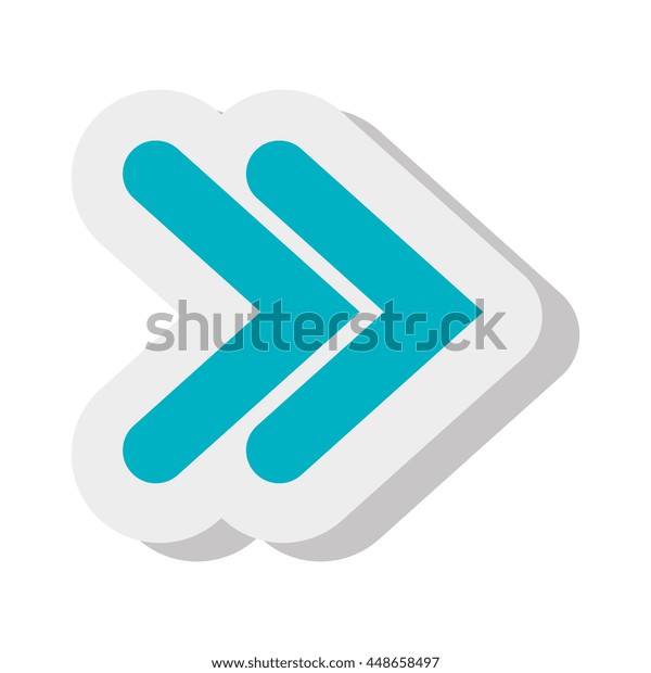 Colorful Arrow One Direction Isolated Flat Stock Vector (Royalty Free ...