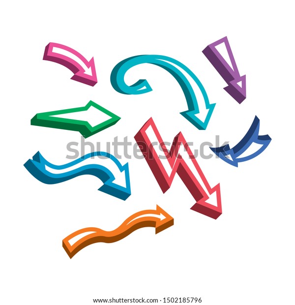 Colorful Arrow Signs Vector Arrow Signs Stock Vector (Royalty Free ...
