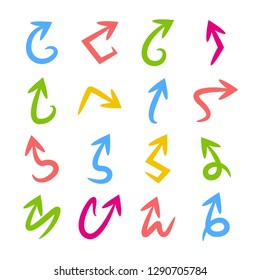 Colorful Arrows Vector Set Stock Vector (Royalty Free) 1290705784 ...