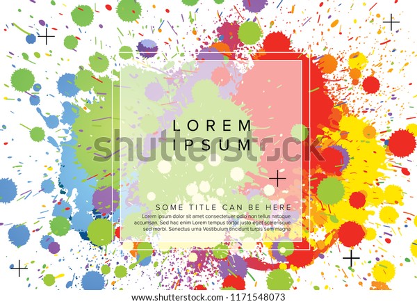 Colorful Art Poster Template Sample Content Stock Vector (Royalty Free ...