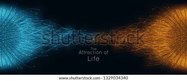 Colorful Attraction Life Vector Connecting Particle Stock Vector ...
