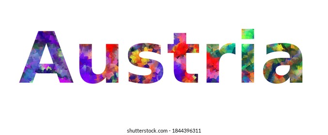 Colorful Austria Text Vector Design Stock Vector (Royalty Free ...