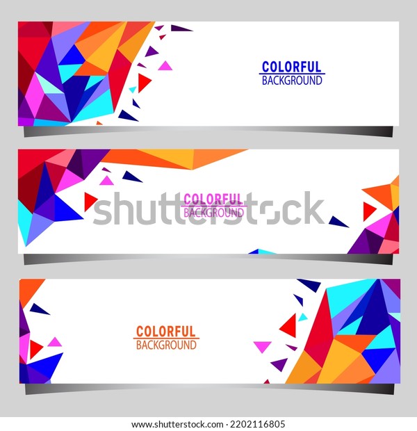 Colorful Background Banner Design Vector Eps Stock Vector (Royalty Free ...