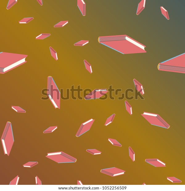 Colorful Background Book Pattern Background Wallpaper Stock Vector ...