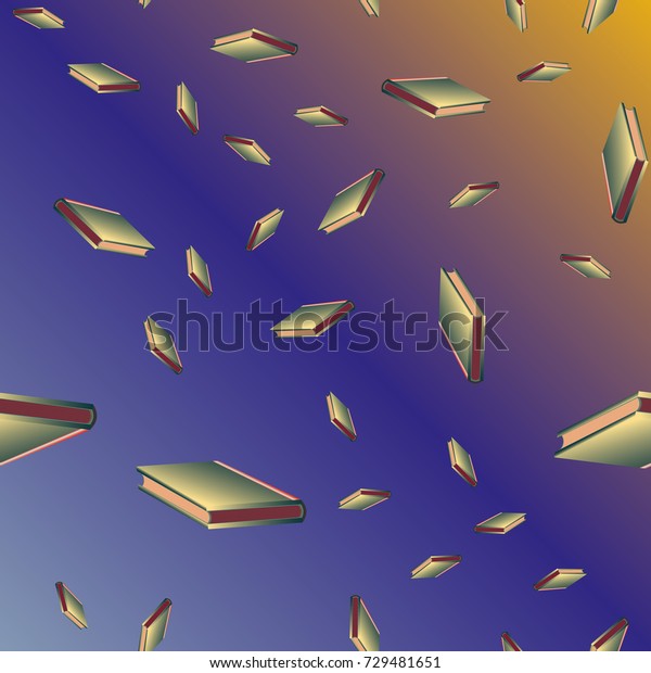 Colorful Background Book Pattern Background Wallpaper Stock Vector ...