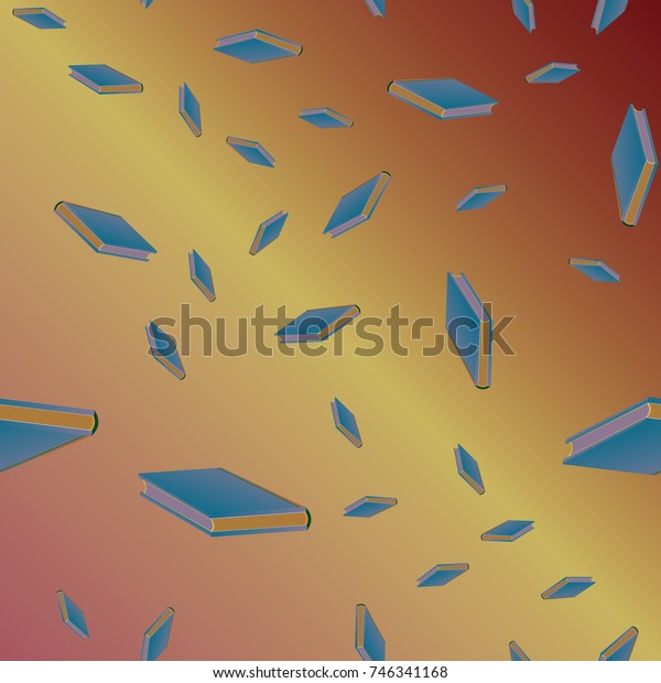 Colorful Background Book Pattern Background Wallpaper Stock Vector ...