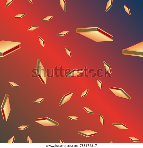 Colorful Background Book Pattern Background Wallpaper Stock Vector ...