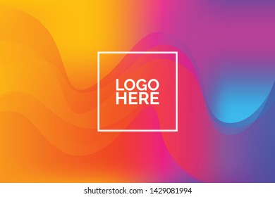 Colorful Background Logo Placeholder Backdrop Stock Vector (Royalty ...