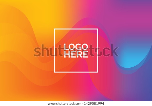 Colorful Background Logo Placeholder Backdrop Stock Vector (Royalty ...