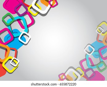 Colorful Background Square Frame Stock Vector (Royalty Free) 655872220 ...