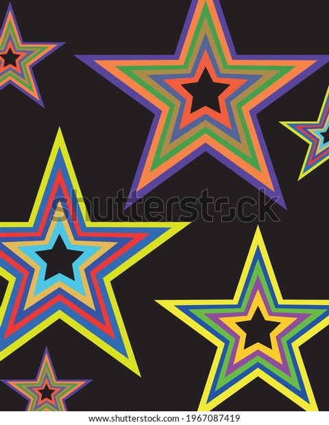 Colorful Background Stars Stock Vector (Royalty Free) 1967087419 ...