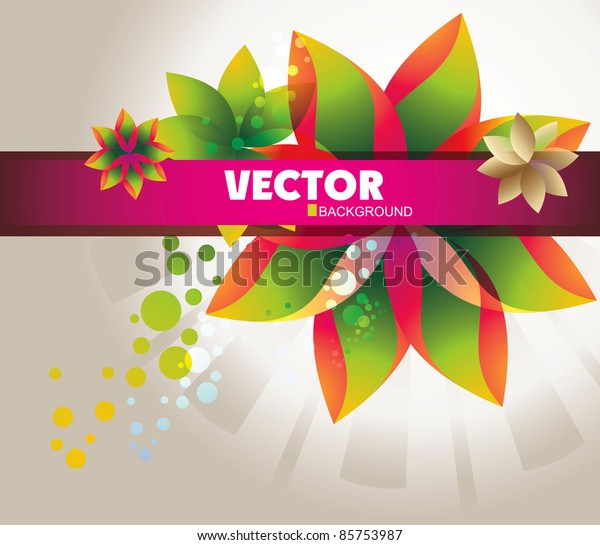Colorful Banner Flowers Stock Vector (Royalty Free) 85753987 | Shutterstock