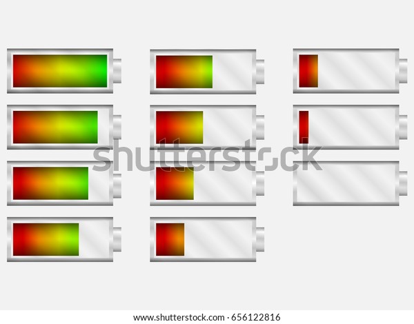 Colorful Battery Stock Vector (Royalty Free) 656122816 | Shutterstock