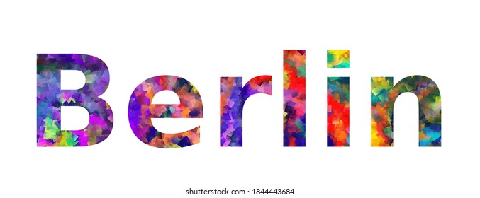 Colorful Berlin Text Vector Design Stock Vector (Royalty Free ...
