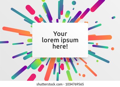 Colorful Blank Template Advertising Vector Illustration Stock Vector ...