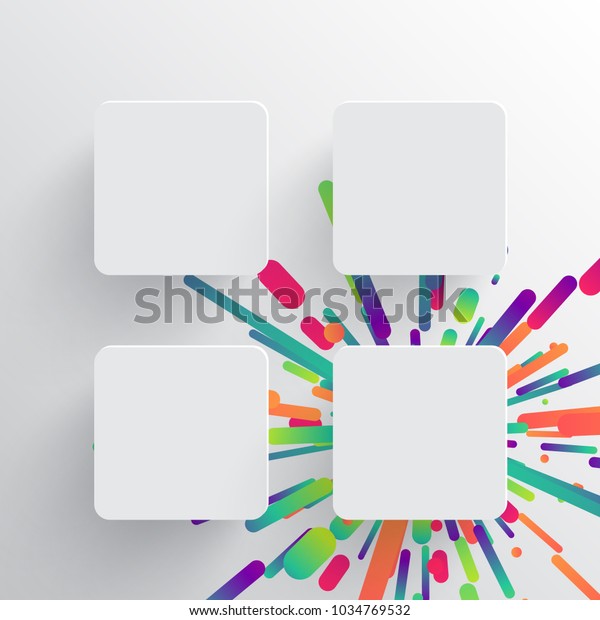 Colorful Blank Template Advertising Vector Illustration: เวกเตอร์สต็อก ...