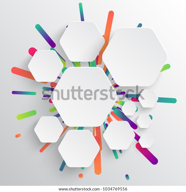 Colorful Blank Template Advertising Vector Illustration Stock Vector ...