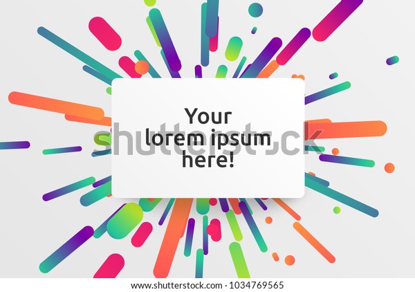 Colorful Blank Template Advertising Vector Illustration Stock Vector ...
