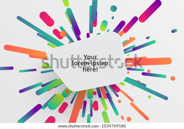 Colorful Blank Template Advertising Vector Illustration Stock Vector ...