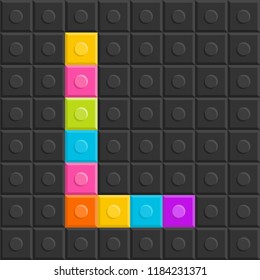 Colorful Block Number One Flat Design Stock Vector (Royalty Free ...